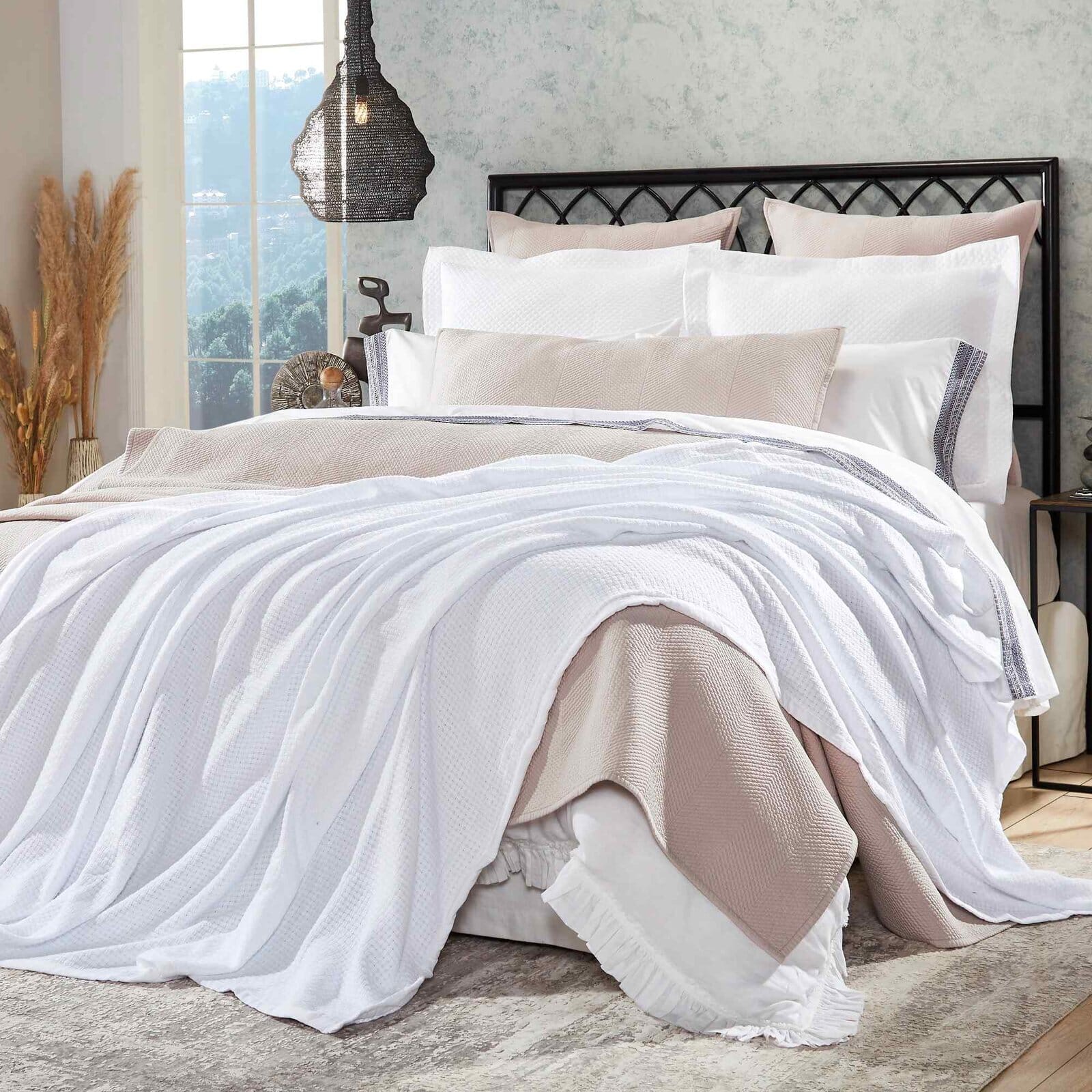 Hudson Basket Weave Blanket - Orchids Lux Home